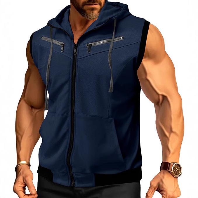 ・カテゴリ: スポーツタンクトップ・スタイル: スポーツ・主な素材: ポリエステル95%・柄: 無地・フィット: スリム・生地厚: 標準・用途: デイリーユース・対象: メンズ・加工: 熱処理・デザイン: 複数ポケット・ポケット: ファスナ...