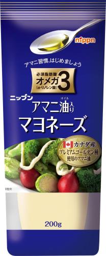 風味:マヨネーズ 商品サイズ(高さx奥行x幅):210mmx90mmx110mm 商品の重量:200g×2個 ニップンのアマニシリーズ。 ブランド:?オーマイ関連キーワード：オーマイ ニップン アマニ油入り マヨネーズ 200g×2個
