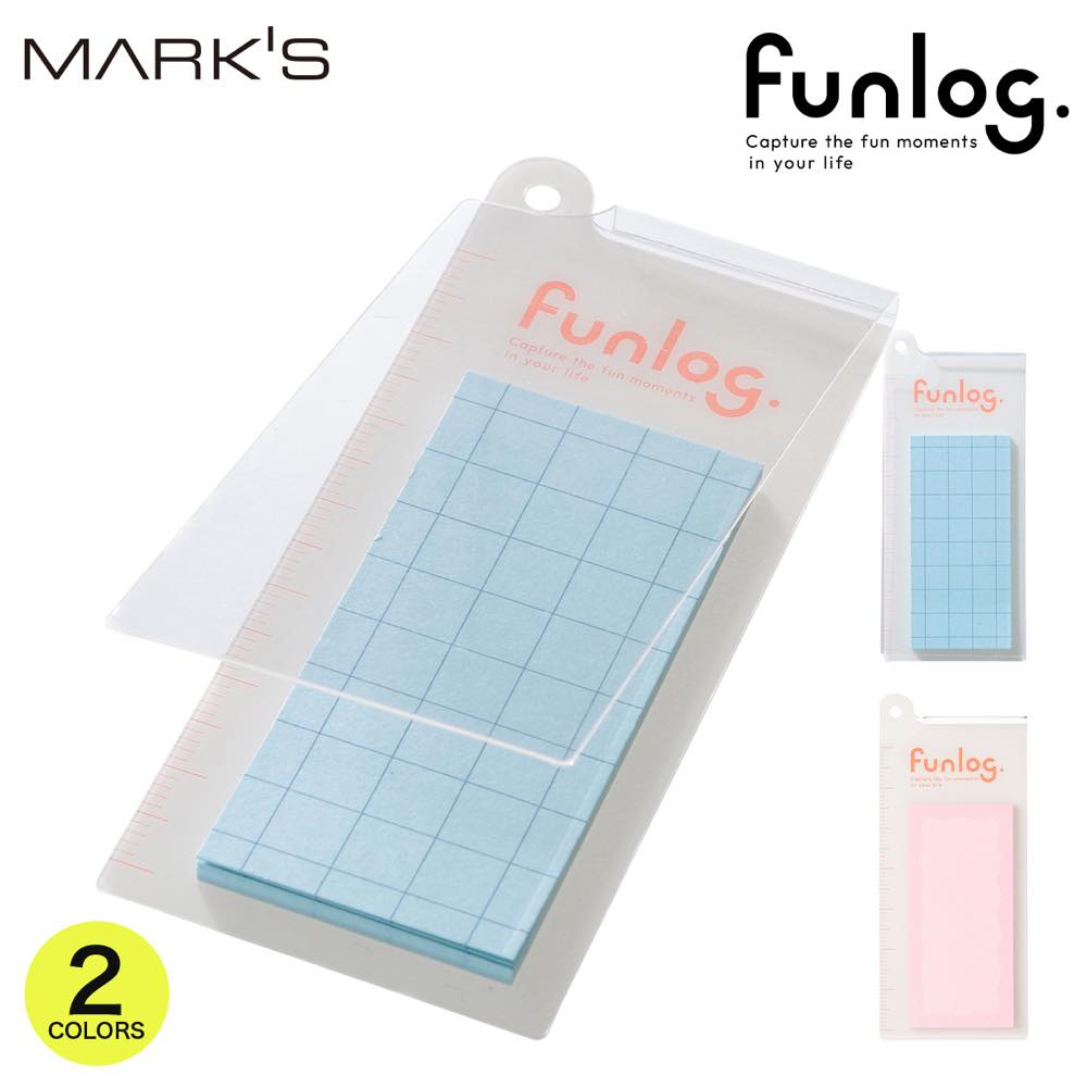 手帳をはじめ、ライフログを楽しむアイテムを展開するマークスのブランド「funlog（ファンログ）」から新登場した「ブックマーク ミニ付せん リフィル付 1柄」。 手帳の余白に貼って使えるミニサイズの付せん。 メモやTO DOの書き足しはもち...