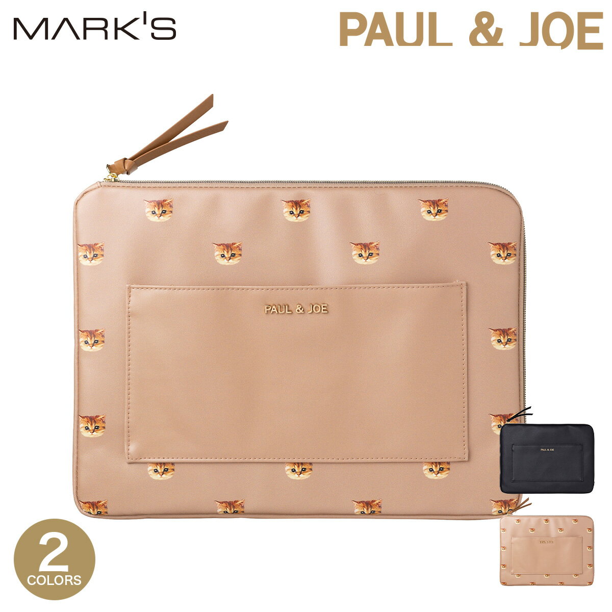 フランスのファッションブランド「PAUL & JOE（ポール & ジョー）」のインナーキャリングケース。バッグやリュックの中で、デジタルアイテムをすっきり整理できるアイテムです。 Mサイズは11インチタブレット、Lサイズは13インチPCがぴ...