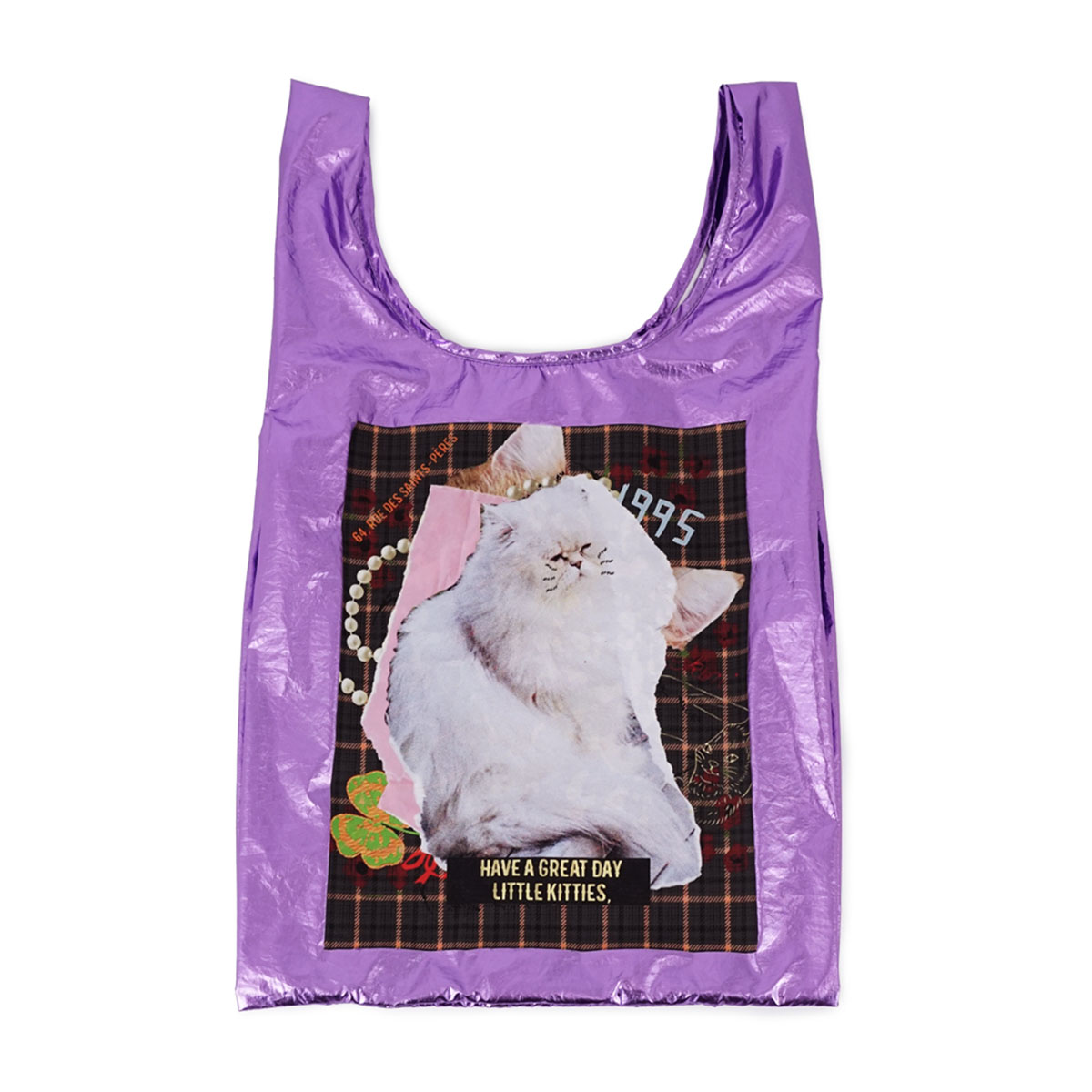 ジプシーのコラージュがキュートなメタリックカラーのエコバッグサブバッグとしても便利な使いやすいサイズ感のエコバッグ。 トレンドのメタリック素材にコラージュ風デザインのジプシーがとってもキュート。 内ポケットに収納すると薄くてコンパクトになる...