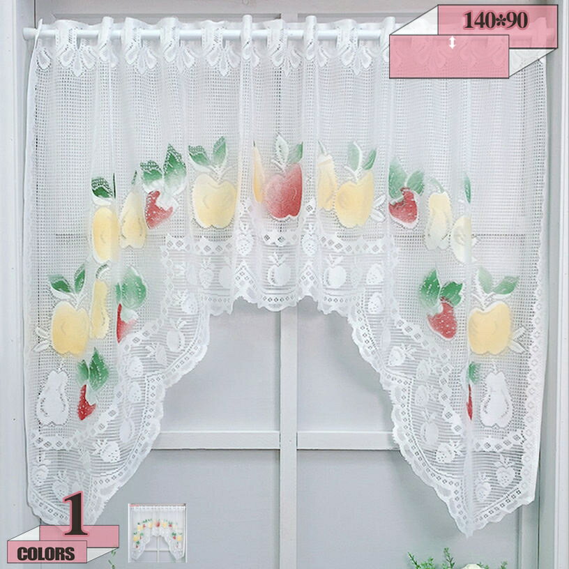 メイン素材：ポリエステル商品内容: カフェカーテン 1枚（【注意】突っ張り棒はは付属致しません。）サイズ：（ 幅*高さ：）「ヒダをとらずに生地を伸ばして広げた全体のサイズです。」　ヒント：ご購入する前に窓を測定してください。　ご注文サイズ（...