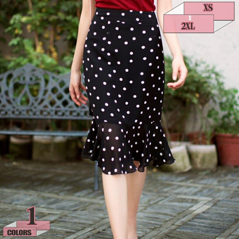 表地：ポリエステル、レースメイン素材：ポリエステル→☆←1：A形のデザインです、何の服でも合わせやすいです。緩やかなラインとタック入りなので、綺麗なシルエットも保ちつつ、歩きやすいのも嬉しいポイントです。厚すぎない生地感で春夏にはもちろん秋...