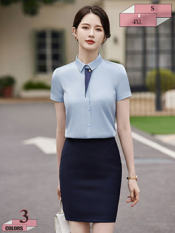 表地：ポリエステルメイン素材：ポリエステル◆ シンプルなブラウスとおしゃれなスカートの上下セットです。優雅な体つきを体現されていて女性らしい華やかなスタイルがこの2点セットで完成できます。◆ どんなシーンでも活躍する上品なデザインで、お洒落...