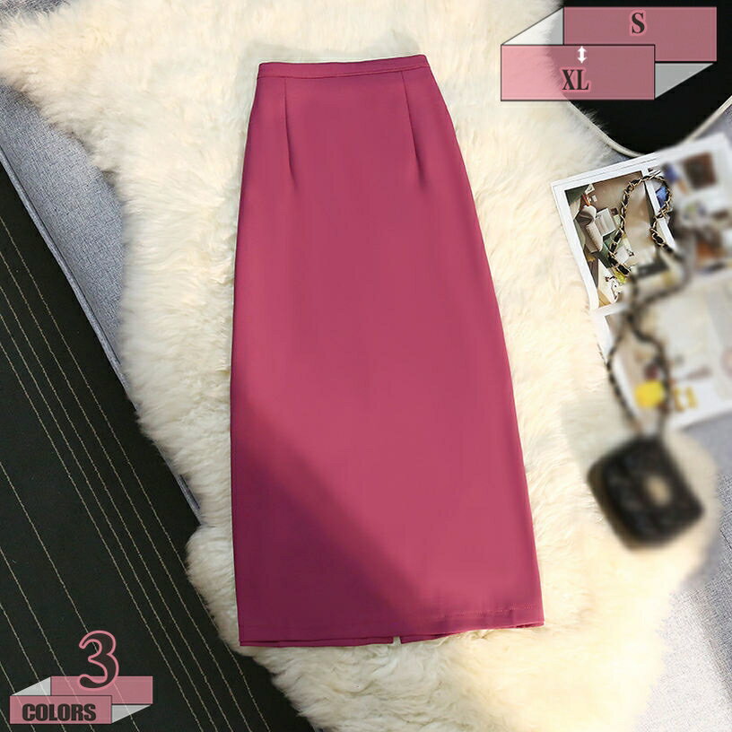 表地：ポリエステルメイン素材：ポリエステル◆ 大胆スリットが大人の女性らしい雰囲気に魅せてくれるタイトスカート。◆ ハイウエストがコーデのアクセントになりながらお腹周りをさりげなくカバーしてくれます。◆ ひざ下の丈が上品でOLさん、ママさん...