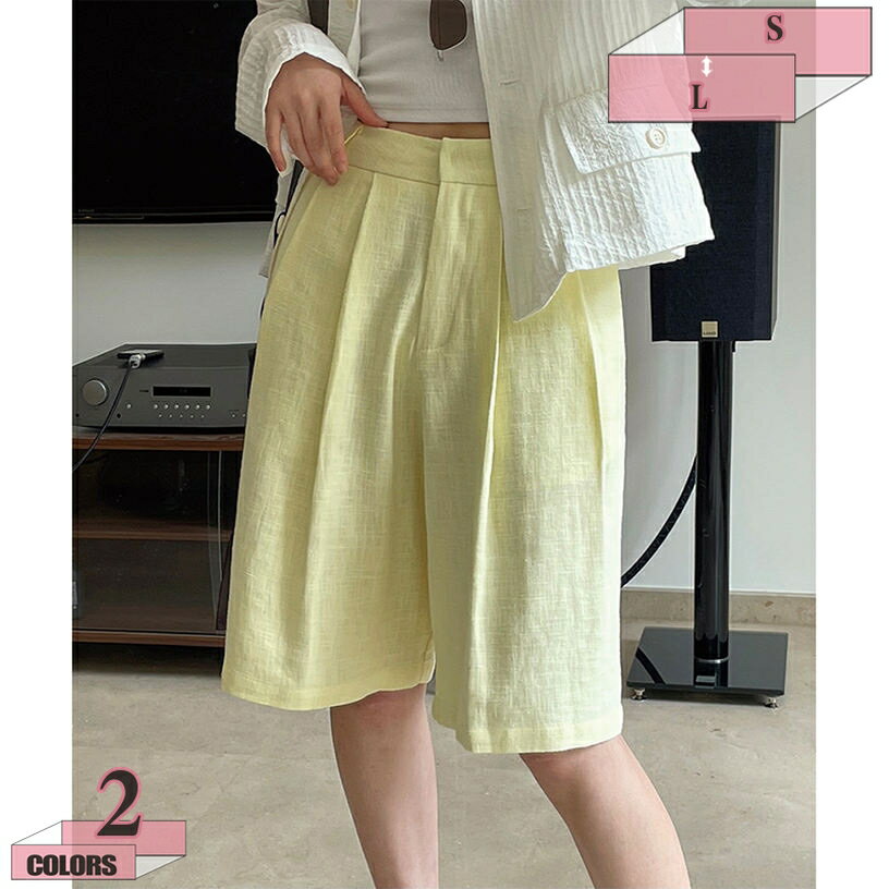 表地：綿麻メイン素材：綿麻【素材&サイズ】素材構成：綿麻；透け感なし；伸縮性：ウエストだけあり；厚さ：薄手； 【実寸(cm)約】【S】ウエスト 66cm、ヒップ幅 116cm、着丈 58cm 【M】ウエスト 70cm、ヒップ幅 120cm、...