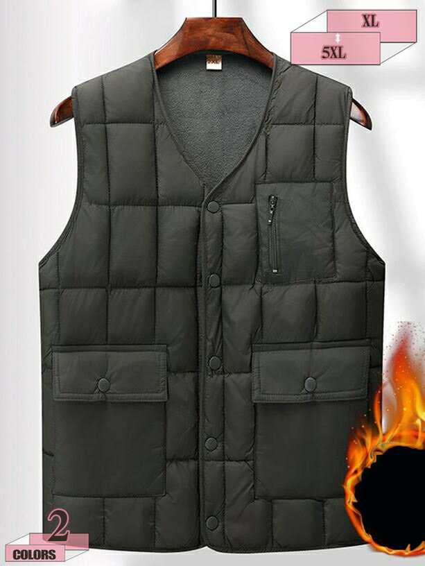 表地：ポリエステルメイン素材：ポリエステル【防寒】暖かな中綿入りキルティングベスト。ふかふかの中綿で寒い季節も軽やかにあったかく。 ※パッケージ内容はベストのみで、他のアクセサリーなどは含まれていません。【デザイン】Vネックデザインは首を解...