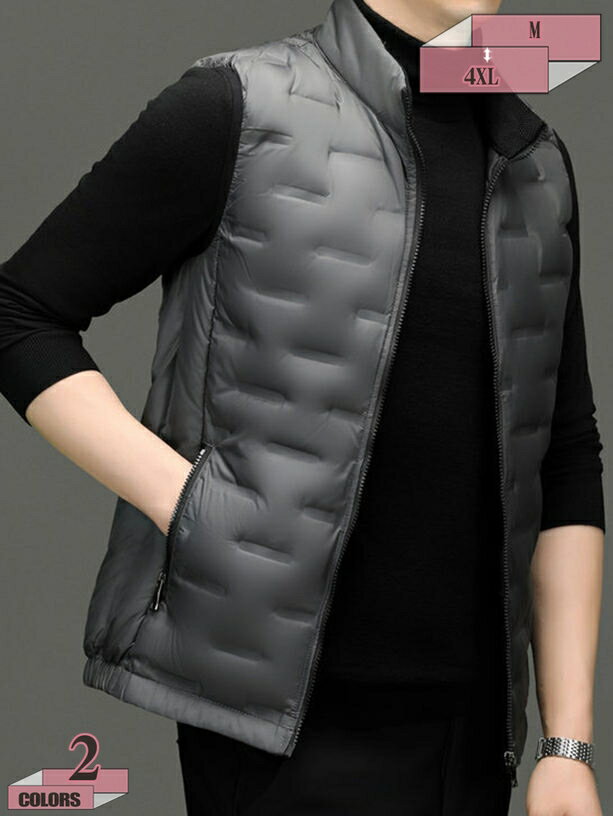 表地：ポリエステルメイン素材：ポリエステル●ダウンには、ホワイトダックダウンを採用、快適な保温力を備え、ちょうど良い温かさを提供します。 ※パッケージ内容はベストのみで、他のアクセサリーなどは含まれていません。【ダウン ジレ】 首回りを暖か...