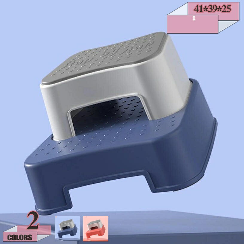メイン素材：プラスチック【商品仕様】サイズ(約)：41*39*25=幅41×奥39×高25cm、（人工測量なので、多少の誤差がある場合がございます）【長持ちする素材】このトイレ踏み台は軽量で耐久性のあるPP素材で作られており、臭いがなく、大...
