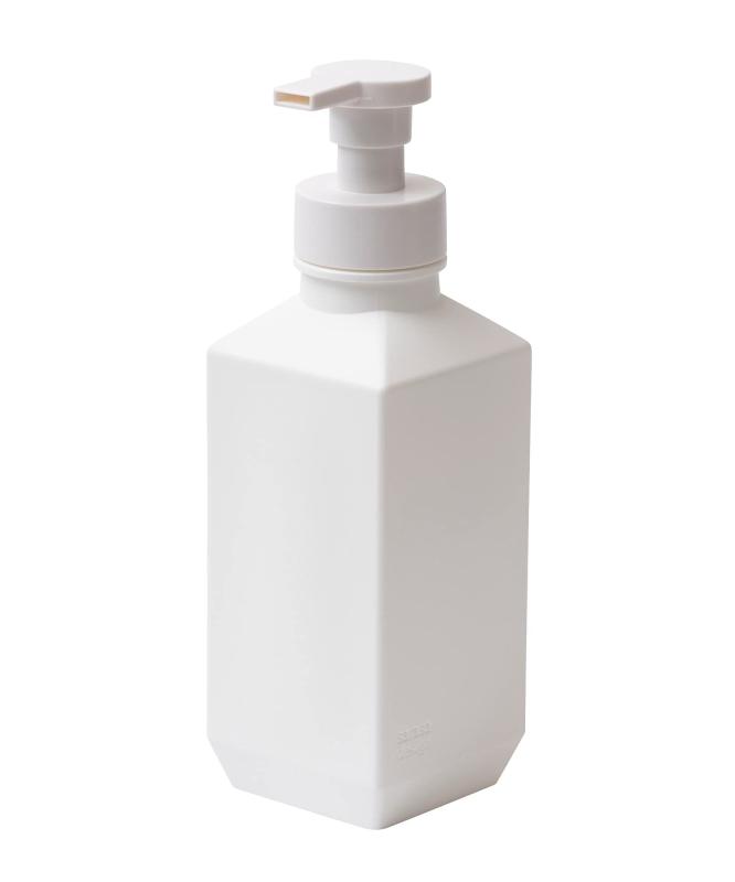 b2c ムースボトルPET 600ml（ホワイト）｜ソープディスペンサー 泡 ハンドソープディスペンサー ハンドソープ ディスペンサー 詰め替えボトル おしゃれ ハンドソープ【サイズ】約 幅70 x 奥行70 x 高さ230 mm (600...