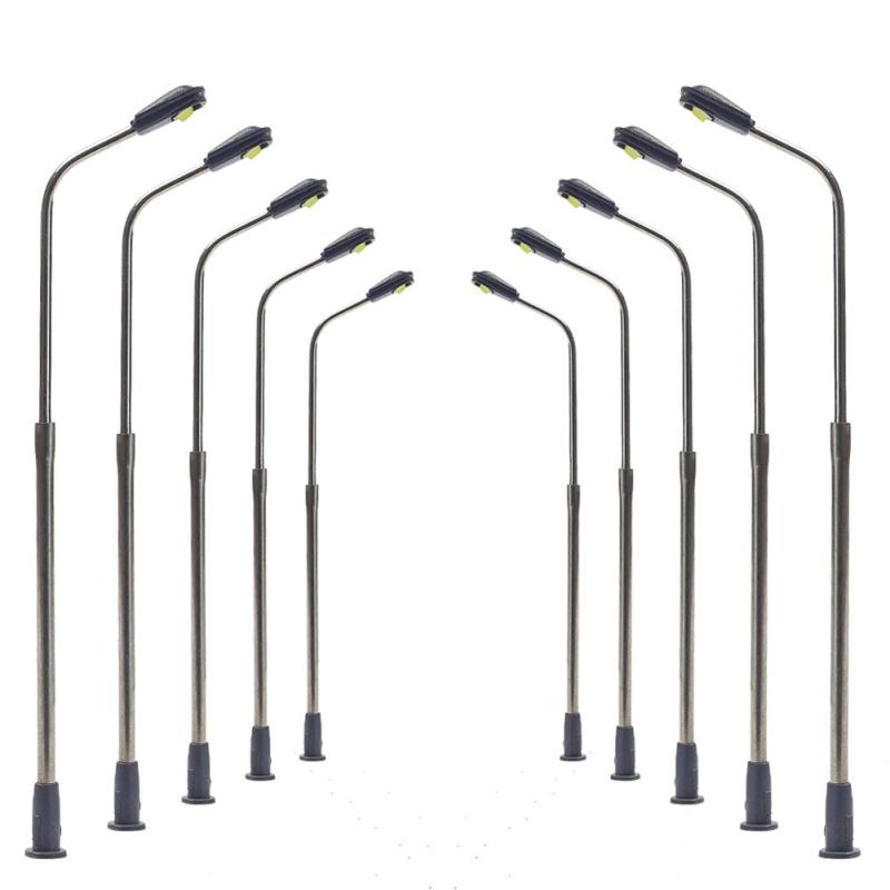 モデル街灯 道路灯 街灯柱 LED ライト白 温白色 62mm 1:140~1:160 10本入り 鉄道模型 建物模型 ジオラマ 教育 DIY10本入りモデル街灯 道路灯 街灯柱材質: 金属参考比率：1：140〜1：160，N比率などに適用...
