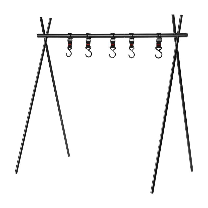 Cyfie ハンギングラック ランタンスタンド 5つラック 折りたたみ式 ランタンハンガー ランタンポール 軽量 コンパクト収納 安定性良い マルチ機能 組立簡単 専用収納袋付き 食器収納袋付きCyfie ハンギングラック ランタンスタンド...