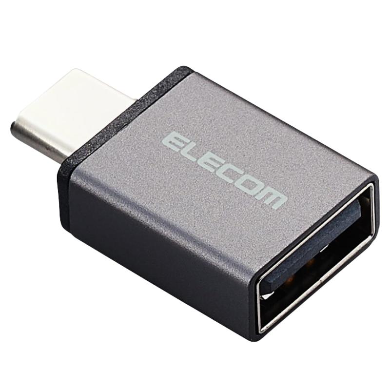 エレコム USB-A to C変換アダプタ コンパクトサイズ Type-C変換 USB2.0 480Mbps Macbook ブラック M-AFCMADBKUSB-AプラグのデバイスをUSB Type-C(TM)ポートに接続して使える、US...