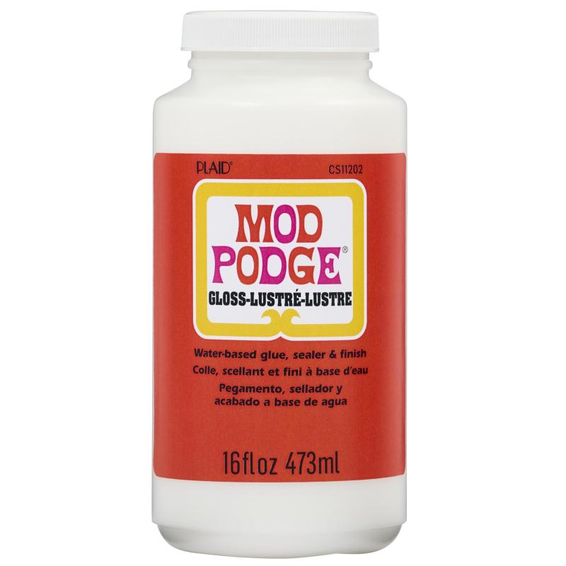 Mod Podge PLAID モッドポッジ グロス 473ml 12031007速乾性でグロス（つやあり）の仕上がりデコパージュペーパーの他、ウッド、ファブリック、プラスチック、キャンバスなどのデコパージュ作品に使えます接着、シーラー、仕...