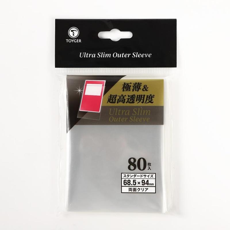TOYGER Ultra Slim Outer Sleeve [極薄＆超クリアなオーバースリーブ](1)極薄仕様で、デッキが分厚くならない。 下記に掲載されている画像は2重スリーブで60枚ですが、 従来のスリーブよりもかなり薄くなります。 ...