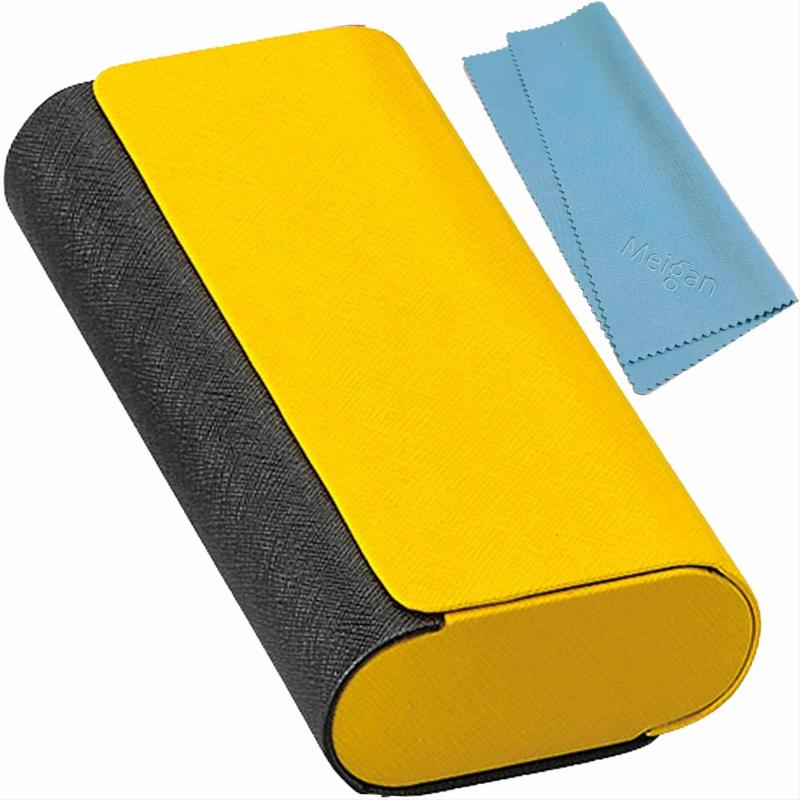 メガネケース 2本収納 持ち運び コンパクト スリム ツーピース ソフトケース ハードケース