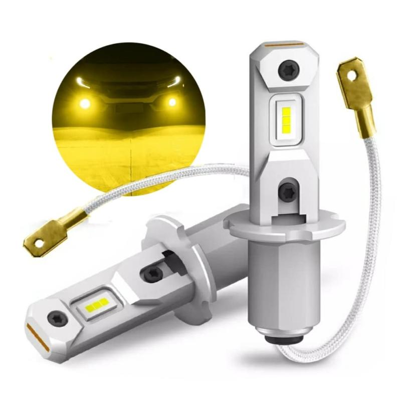 スーパーブライト H3 LED フォグランプ 12V 24V 兼用 (10V~60V) 普通車 ～トラック フォグH3 LED フォグランプ 12V 24V 兼用 (10V~60V) 普通車~トラック超高輝度7035LED搭載（1200ルー...