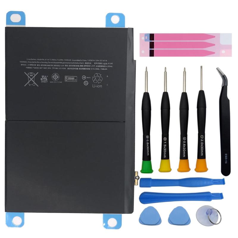 Mukuzi バッテリー iPad Air 2 互換バッテリー iPad Air 2 (A1566 / A1567) A1547 3.76V 7340mAh 贈り物を贈る 据え付け道具バッテリー詳細：容量： 27.62Wh / 7340mA...