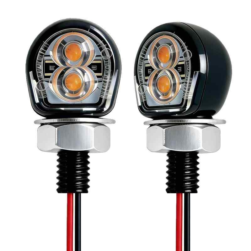 KICARYAJP バイク用ウインカー LED 小型 高視認性 超高輝度 スモーク 汎用 M8 12V PCレンズ 超小型 極小 ナノ ミニ 小さい 防水 LEDウインカー 方向指示器 2個セット 車検対応✅【適応車種】12V汎用です。バリ...