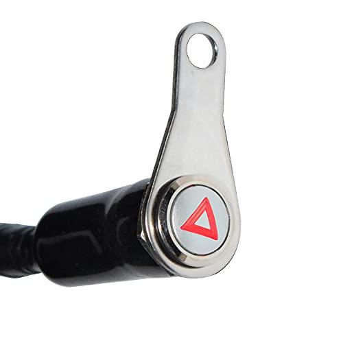オートバイハンドルバースイッチ ATVバイク 12V LED 警告灯 ハザードライト スイッチ 赤く閃光 防水 過負荷保護赤い光アフターマーケット新しく高品質良い防水性能、耐久性と信頼性の高い使用するあなたの車がリレーを装備しているかどうか...