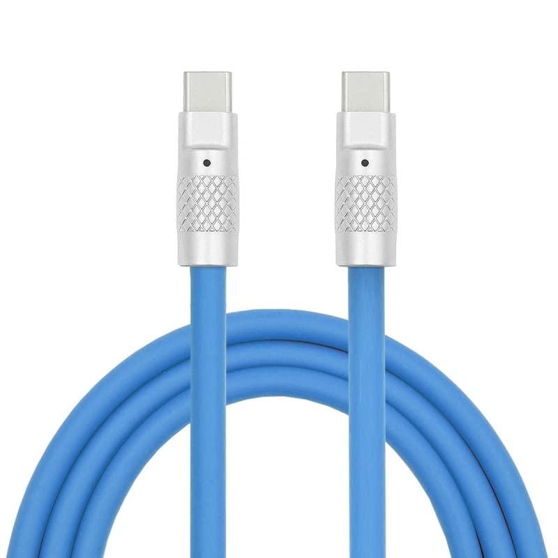 chenyang USB-C Type C to USB-C 液体シリコン ウルトラソフト 120W 電源 USB2.0 データケーブル 高速充電 ノートパソコン タブレット 携帯電話用 100cmUSB-C Type C - USB-C ...