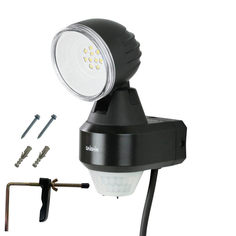 DAISHIN 大進 センサーライト 屋外 led コンセント 人感 防水 玄関 ベランダ 簡単 取り付け 防犯 DLA-N4T100 AC 100V 人感センサーライト 屋外 外 防犯ライト ガレージ 庭 玄関 高輝度 節電 広範囲 投セ...