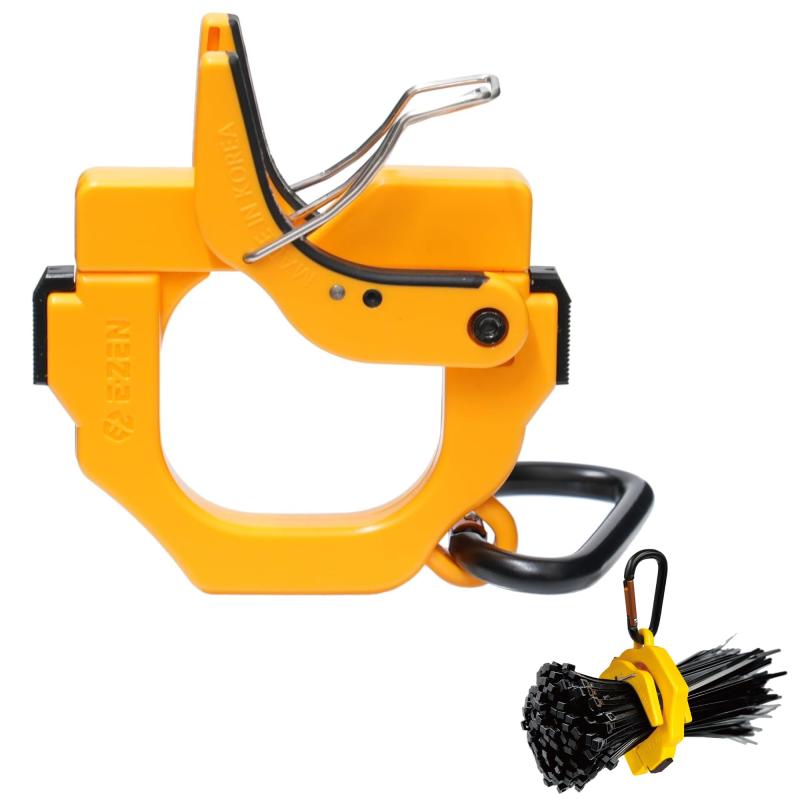 E-ZEN (イーゼン) EQ-100Y ワンタッチケーブルタイホルダー ONE TOUCH CABLE TIE HOLDER 結束バンドホルダー・のせて押すだけでケーブルタイ(結束バンド)をワンタッチ装着。・装着した結束バンドは作業中に抜...