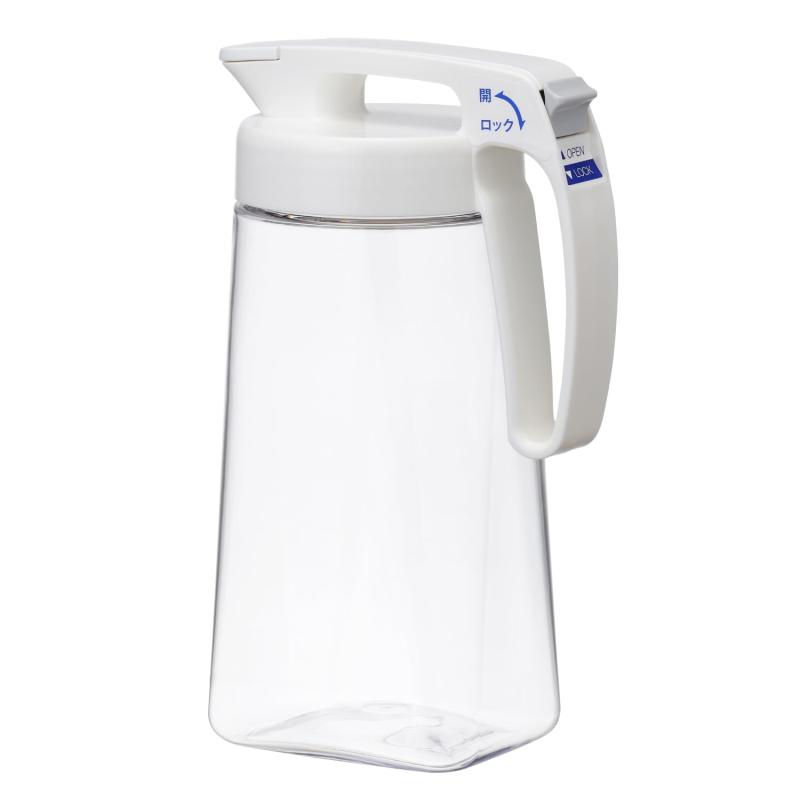 岩崎工業 ラストロウェア 冷水筒 シームレス ピッチャー 熱湯可 日本製 麦茶ポット 麦茶ボトル お茶ポット 水出しコーヒー 冷茶 ボトル 横置き 耐熱 広口 冷茶 ジャグ ホワイト