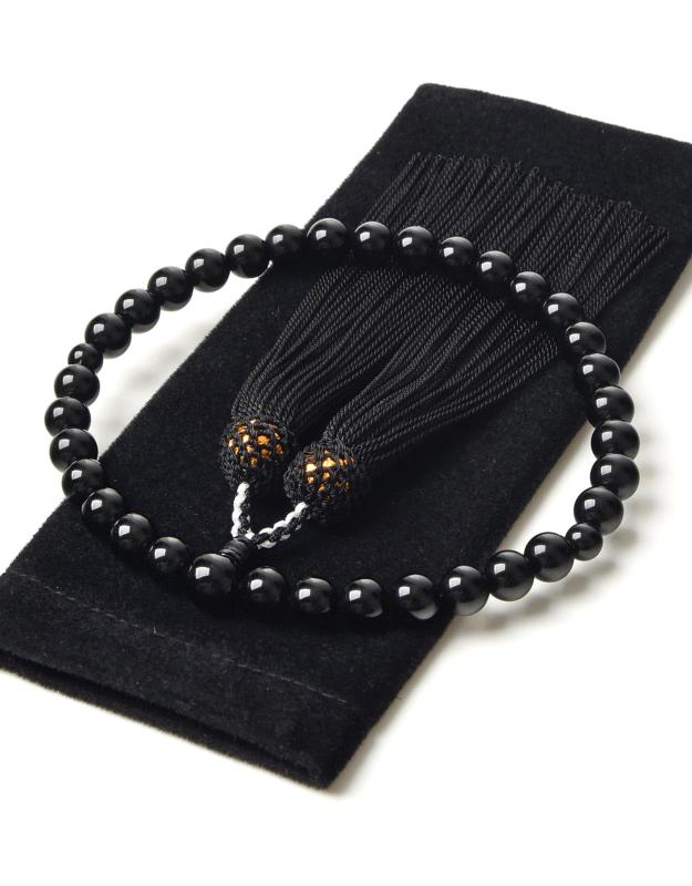 【EsuonHappiness】 数珠 天然素材 女性用 8mm 頭房 数珠袋付き すべての宗派で使える 選べるお色 法事 葬式