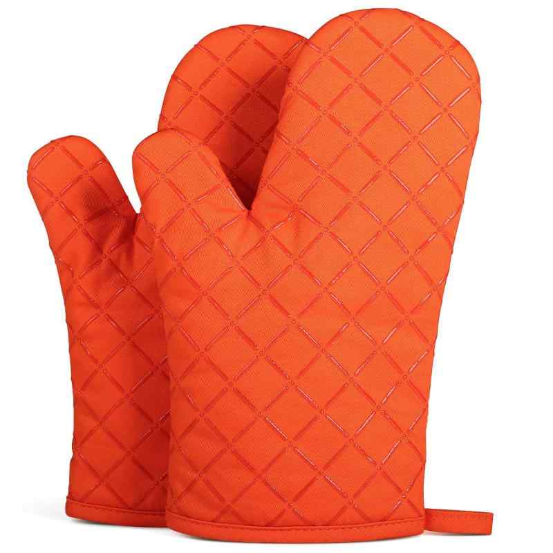 断熱オーブンミトン Rinimie 鍋つかみ 耐熱ミトン クッキングミトン 滑り止め 厚手 左右兼用 手保護手袋 熱くない 安全 電子レンジ手袋 調理用手袋 キッチン手袋 着脱簡単 洗濯可能 耐熱温度2