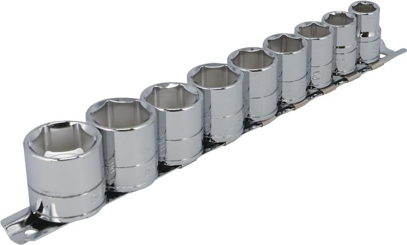 SIGNET(シグネット) 3/8ドライブ 9PC インチ ソケットセット 12115●6角タイプ●ソケットホルダー付き。