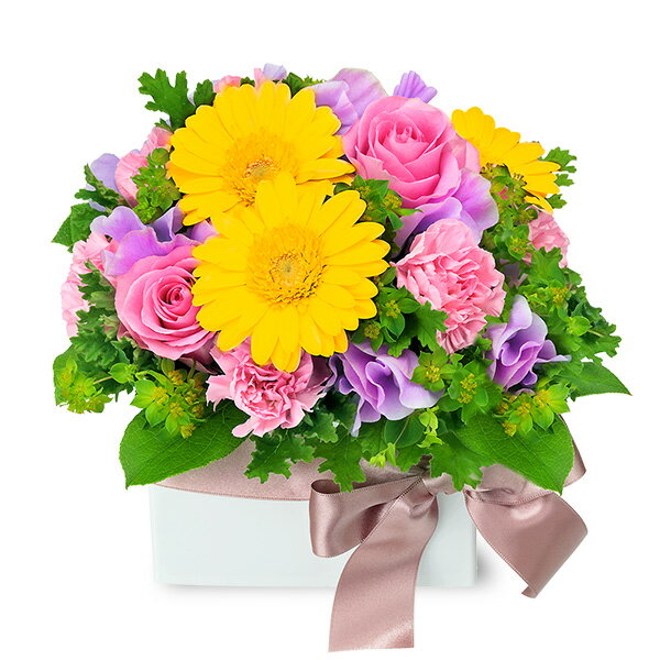 商品情報注意事項写真はイメージです。地域・季節によって、一部花材・花器等が異なる場合がございます。スタイルアレンジメント/オールラウンドサイズ高さ19×幅19×奥行19cm商品説明特に女性から人気があるピンクのバラや黄色のガーベラに、エレガ...
