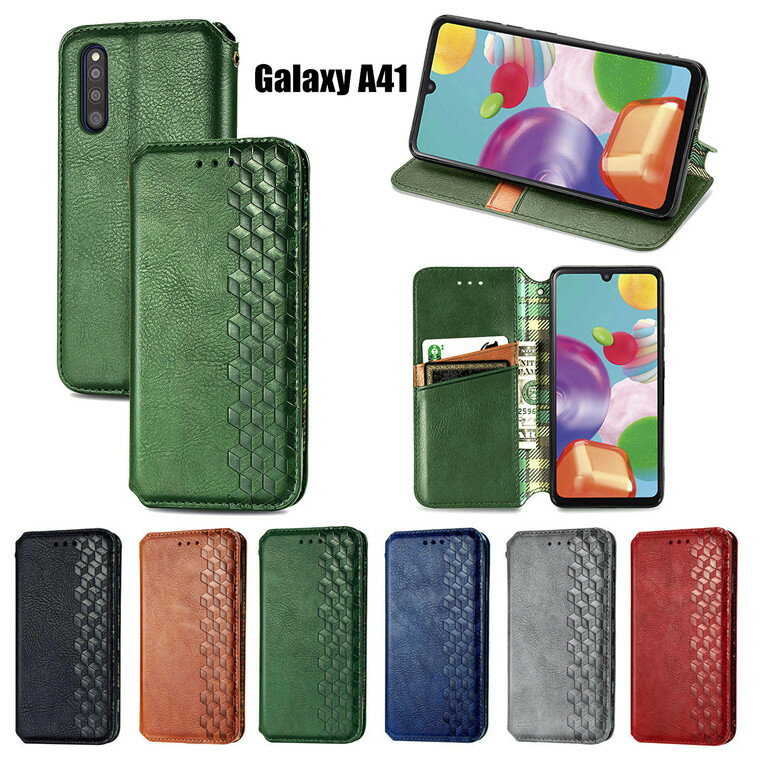 対応端末 Galaxy A41 材質 PUレザー+TPU 特徴 ■高品質PUレザーで作られた手帳型ケースです。 ■カメラより高めのデザイン、カメラを擦り傷から保護します。 ■ケースを装着したままで、カメラ機能や充電コネクターの接続、タッチパ...