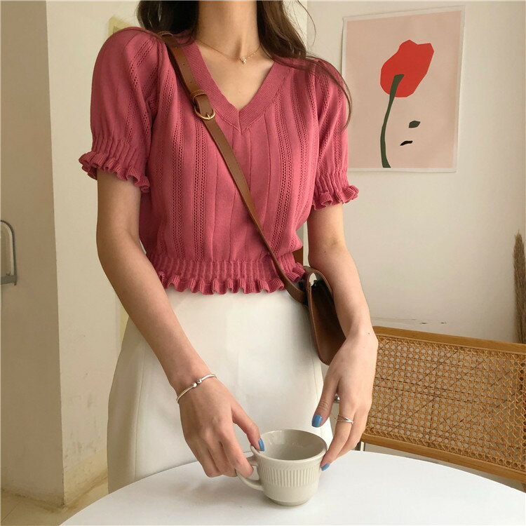 フリーサイズ：着丈46cm 袖丈16cm☆手作り、海外生産の為、多少の柄ずれ、キズ、汚れがある場合がございますので、予めご了承ください。☆ 背景の小物等は撮影の為のイメージですので商品には含まれません。☆照明の具合で実際とは色合いが異なる場...