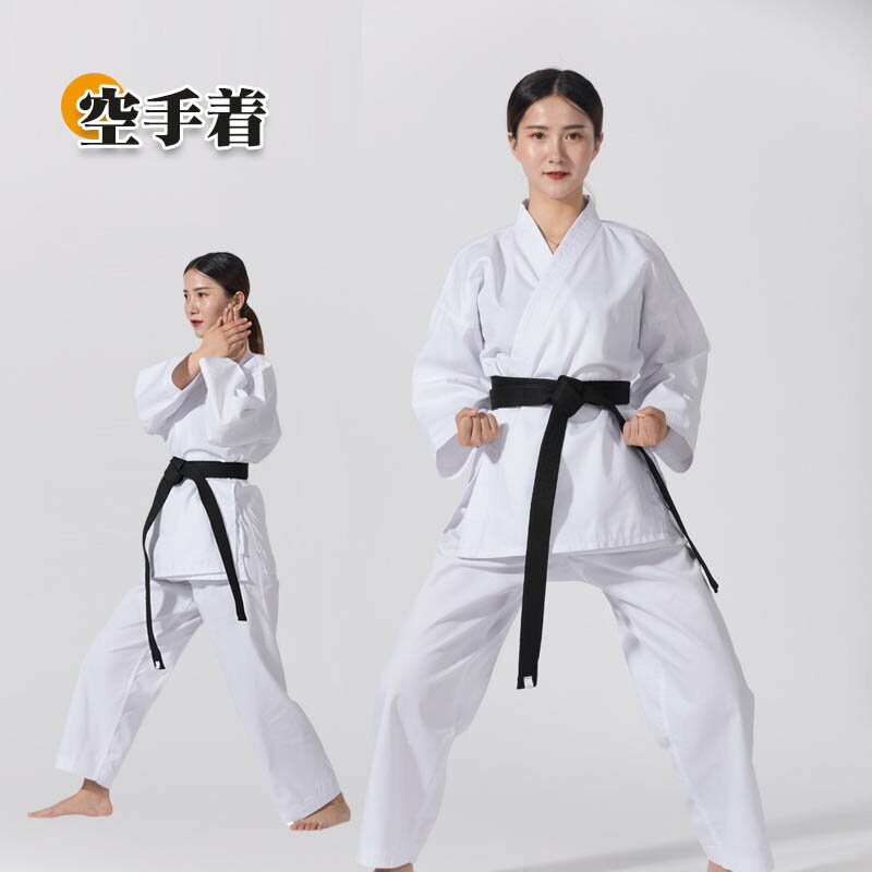 商品詳細 商品紹介 フルコンタクト 柔道着 子供 練習用 合気道 空手着 綿 セット 空手 130-200cm ブラック帯 初心者 男女兼用 授業用 入門者向け 道衣 上下＋帯 空手衣 ジュニア 空手道着 3点セット 大人 道着 子ども 柔...
