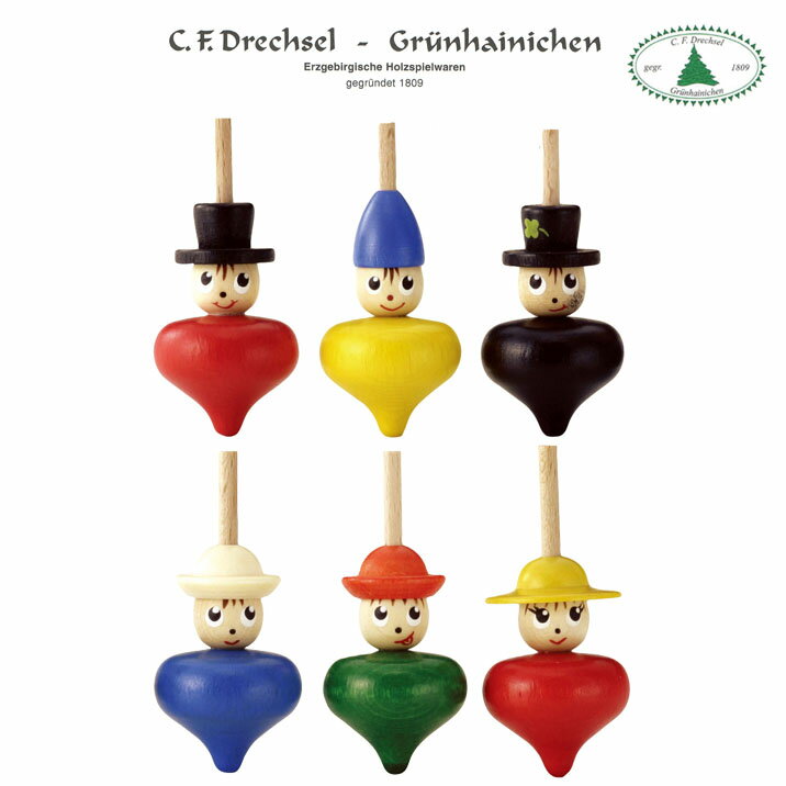 ドイツの左端、チェコとの国境にあるエルツ山地 エルツ地方では古くから、くるみ割り人形のような独特の玩具が作られています。 高い技術を持つ技術は世界中で評価されています。 そんなドイツの職人が作った、ドイツらしいコマです。 ドレクセル社は、1...