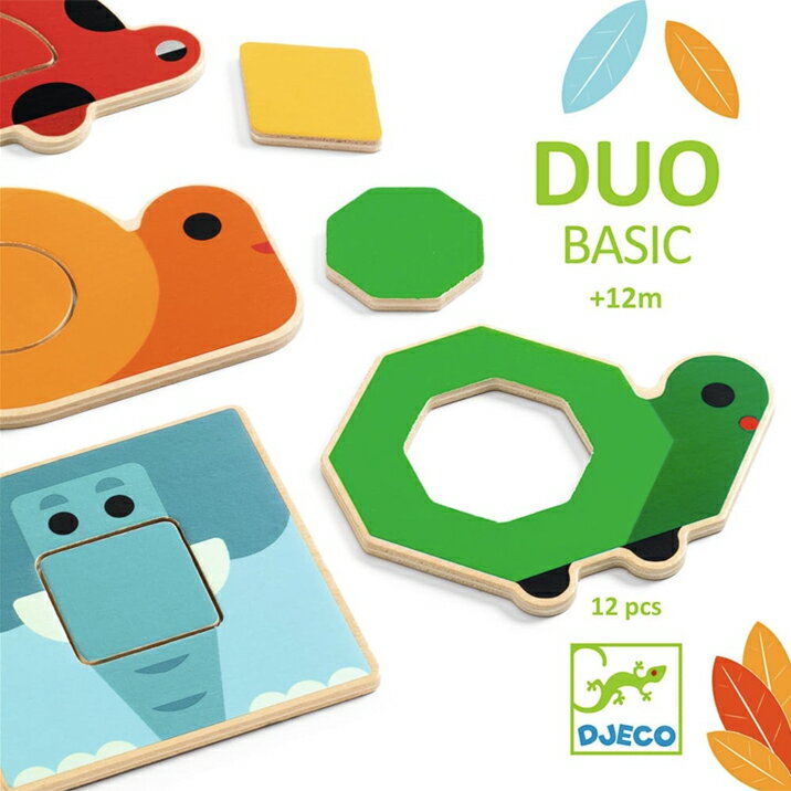 ピースの中にはまた小さなピース 同じ形を大小ではめて完成させる型はめパズルです。 ピースは丸・半円・四角など形はさまざま、 それぞれ違う動物が隠れています。 木製の立体的なピース 小さな手でも持ちやすい厚みのあるピースなので、 お子さまの初...