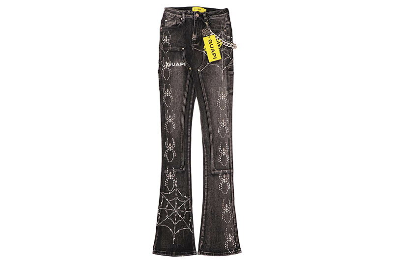 ★商品説明★ スタイル デニムパンツ 素材 99% COTTON / 1% SPANDEX サイズ ●28 ┣ウエスト:約76cm ┣総丈:126cm ┣股下:98cm ┗裾幅:20cm ●30 ┣ウエスト:約80cm ┣総丈:127cm ...