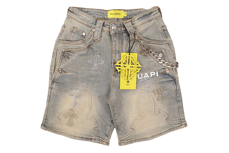 ★商品説明★ スタイル デニムショーツ 素材 99% COTTON / 1% SPANDEX サイズ ●28 ┣ウエスト:約78cm ┣総丈:50cm ┣股下:22cm ┗裾幅:30cm ●30 ┣ウエスト:約82cm ┣総丈:51cm ┣...
