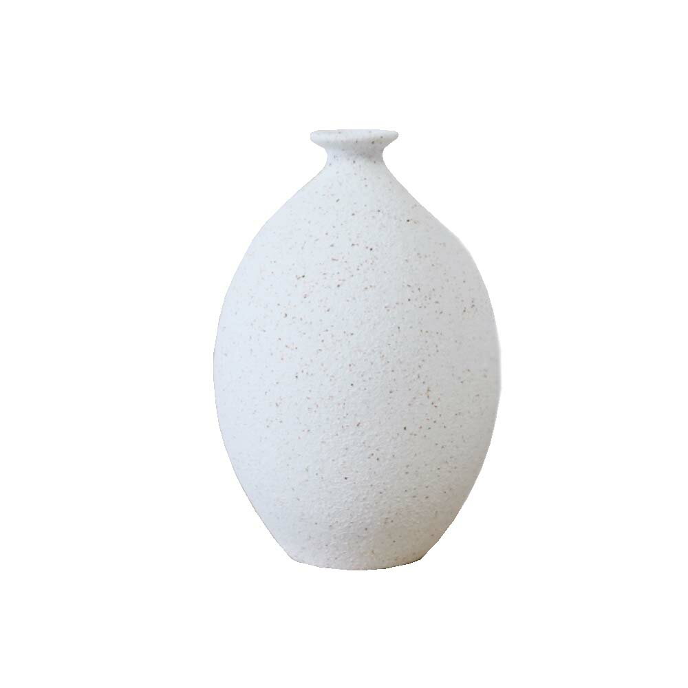 材質：陶器 製品サイズ：直径約7.5cm　高さ約12cm　口径約1cm カラー：ペールホワイト おしゃれでカラフルな陶器製の花瓶です。 お花用の花瓶として、一輪挿し花瓶としてお使いいただけます。PRANTZ　プランズ　花瓶　フラワーベース　...