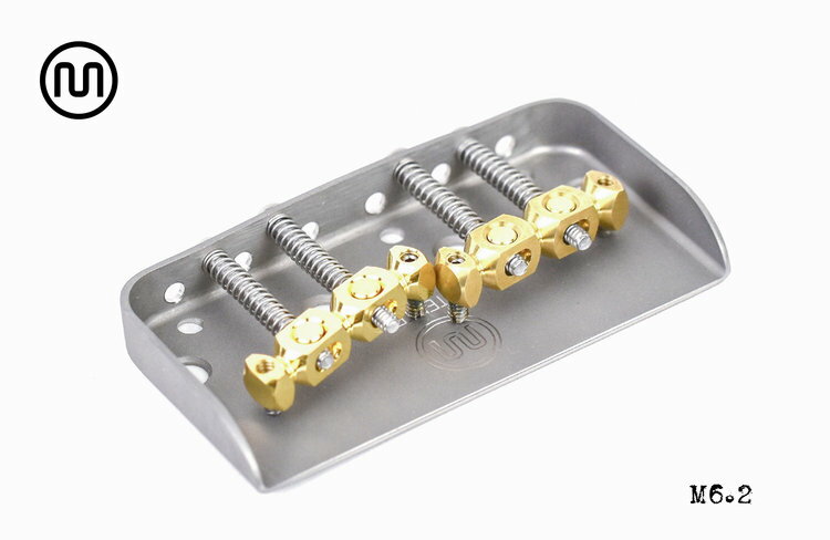 【正規輸入品】 N6.2:4穴タイプです。ブリッジプレートに木ネジの穴が4つ空いているタイプのギターに取り付けることができます。裏通しではなく、ブリッジプレートで弦を固定します。 サドル部はソリッドブラスです。 “Hardtail Brid...