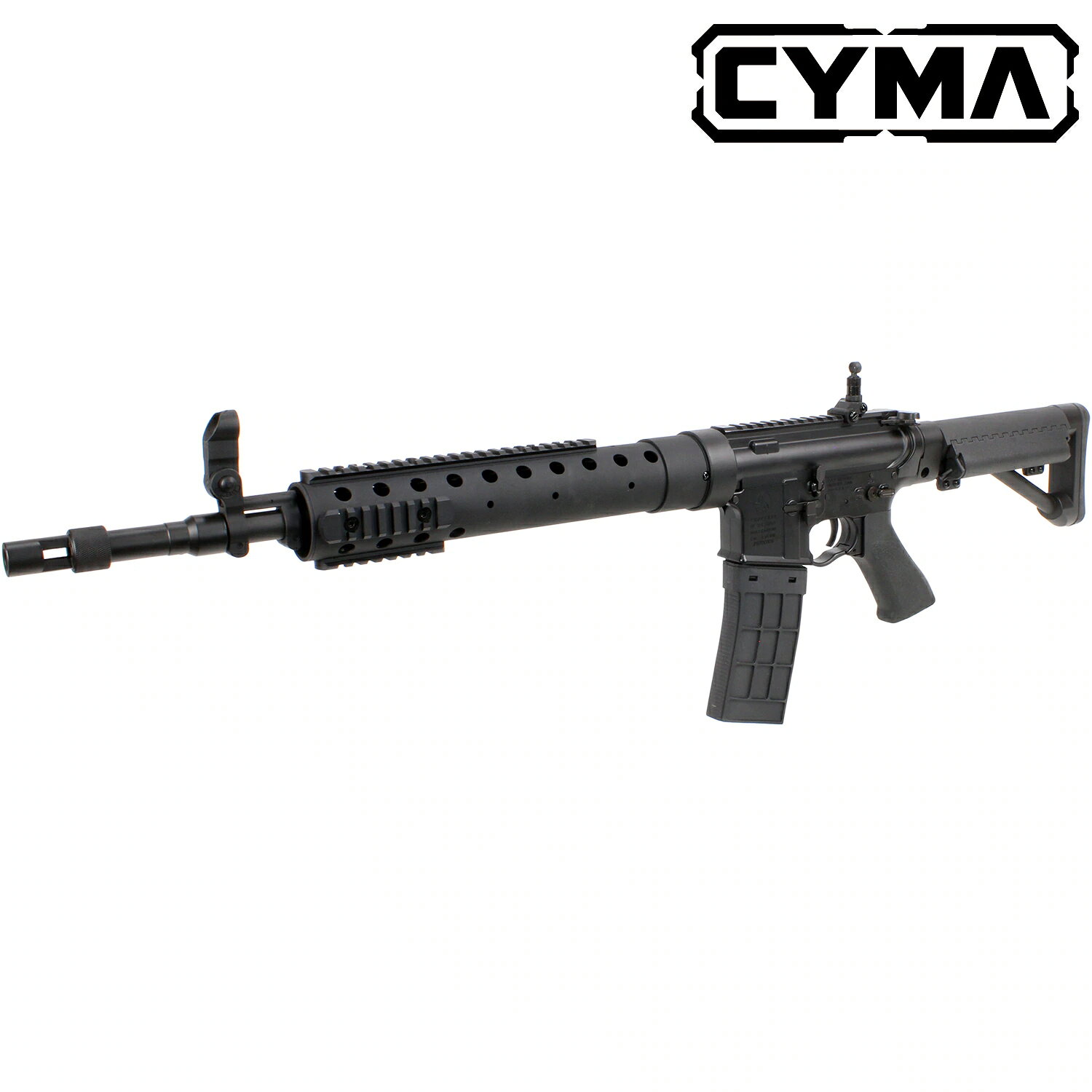 ■メーカー：CYMA ■全長：930mm ■重量：3400g ■マガジン：300 ■コネクタ形状：ミニ ■バッテリー：ニッケル水素8.4vセパレートバッテリー（別売）（ストック内収納） ■材質：メタル ■刻印：COLT M4刻印（彫刻） ■...