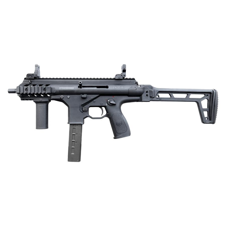メーカー：KSC イタリア国家治安警察隊カラビニエリが制式採用した最新サブマシンガンPMX。 クローズドボルトから始まる発射サイクルは、その機能上高集弾性能を生み出し、 ポリマー素材を多用したことで軽量化にも成功しています。 この最新SMG...