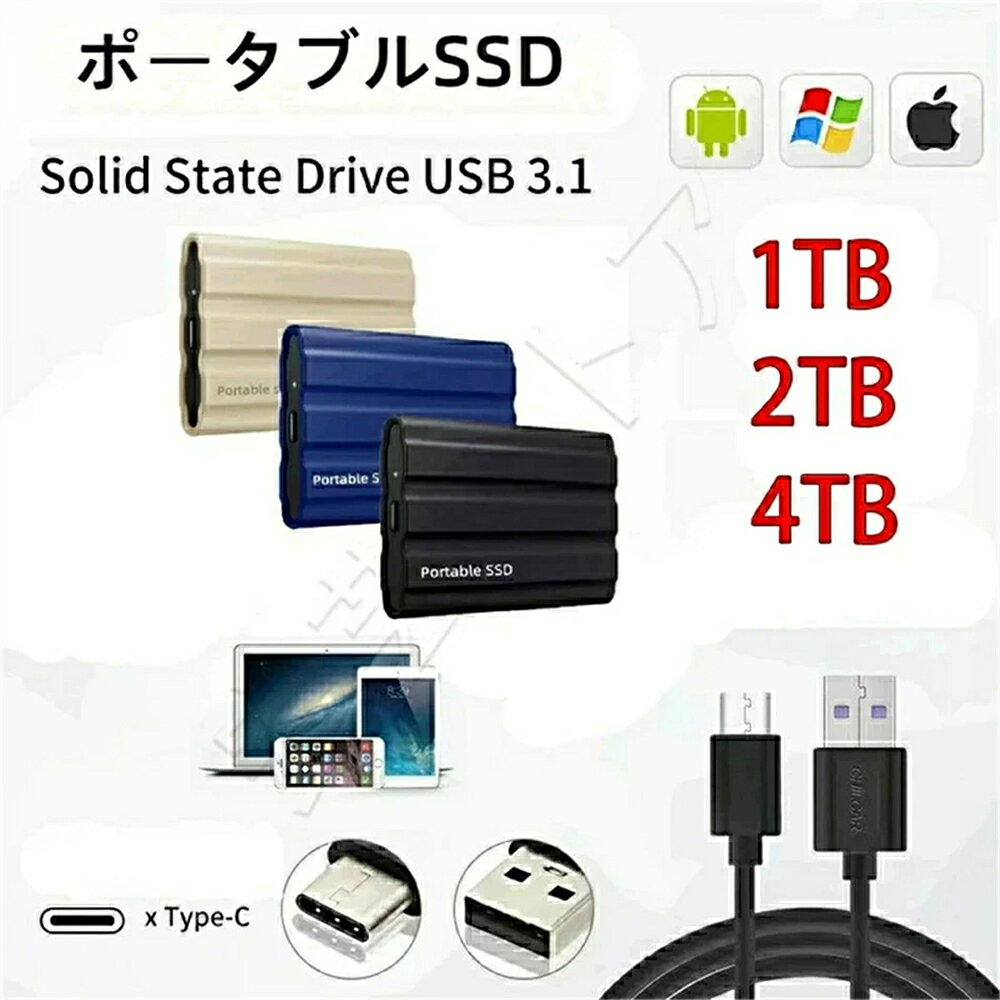 商品詳細 【商品説明】 コンパクトサイズでありながら大容量 色：ブラック、 、ブルー 、レッド 材料：アルミニウム合金 インターフェース：USB 3.1第1世代 互換システム：Windows XP/Vista/7/88.1/10、オペレーテ...