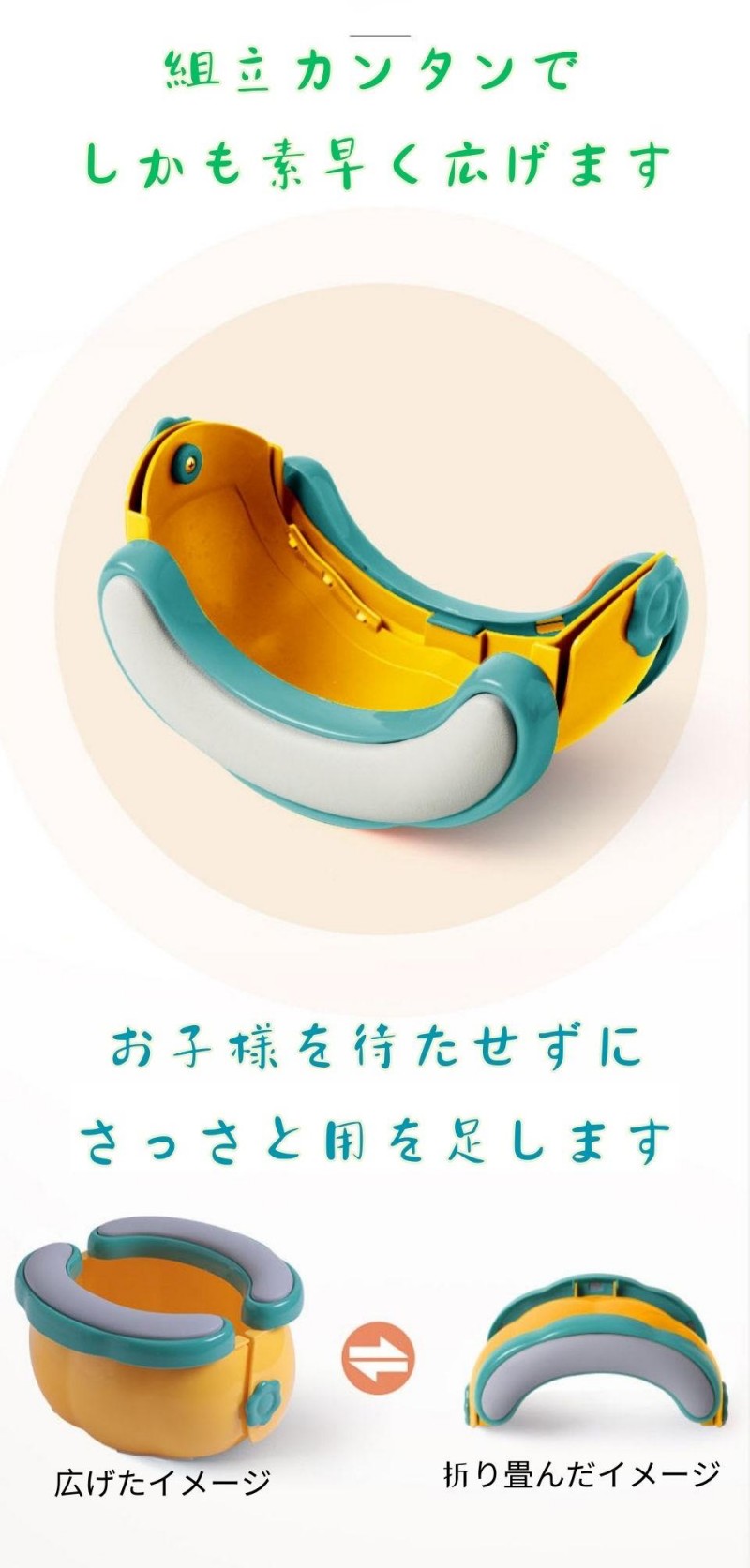 商品情報 商品名 折りたたみ式子供専用ポータブルトイレ サイズ 24.5cm*27.8cm*14cm 素材 PP カラー ピンク/オレンジ/ブルー 商品説明 ※ 折りたたみ式子供専用のポータブルトイレです。 ※ ママのバッグに入り可能のコン...