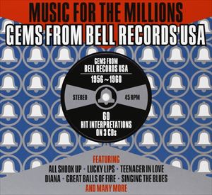 MUSIC FOR THE MILLIONS GEMS FROM BELL3CD発売日2013/8/6詳しい納期他、ご注文時はご利用案内・返品のページをご確認くださいジャンル洋楽ポップス　アーティストヴァリアスVARIOUS収録時間組枚数商...