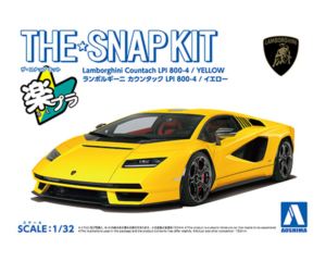 1/32 ランボルギーニ カウンタック LPI800 4 イエローカープラモデル詳しい納期他、ご注文時はご利用案内・返品のページをご確認ください関連キーワード1/32ザスナップキットシリーズ青島文化教材社カーモデルランボルギーニ（カーモデル...