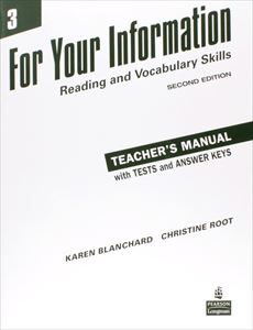 Teacher’s Book詳しい納期他、ご注文時はご利用案内・返品のページをご確認ください関連キーワードKaren Blanchard ／ Christine Root商品説明For Your Information 2／E 3 Teac...
