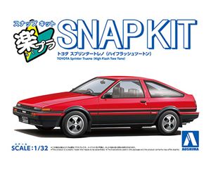 1/32 トヨタ スプリンタートレノ ハイフラッシュ ツートンカープラモデル発売日2025/6/30詳しい納期他、ご注文時はご利用案内・返品のページをご確認ください関連キーワード1/32楽プラスナップキットシリーズ青島文化教材社カーモデルT...