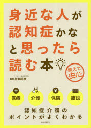 高室成幸／監修本詳しい納期他、ご注文時はご利用案内・返品のページをご確認ください出版社名自由国民社出版年月2018年11月サイズ191P 21cmISBNコード9784426124885生活 家庭医学 老人性痴呆商品説明身近な人が認知症かな...